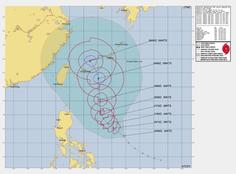 令和6年台風3号ケーミー｜2024年7月20日発生